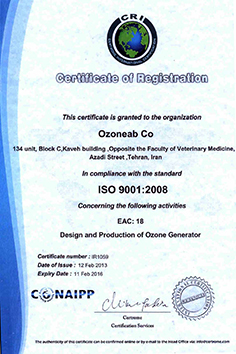 Get ISO 2008-9001 certifications - Official Website of OzonAb Company
